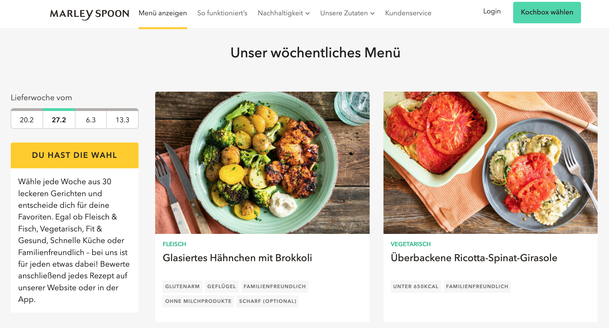 Marley Spoon Alle Rezepte