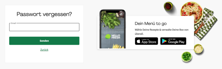 HelloFresh Login 2025 - KOCHBOX