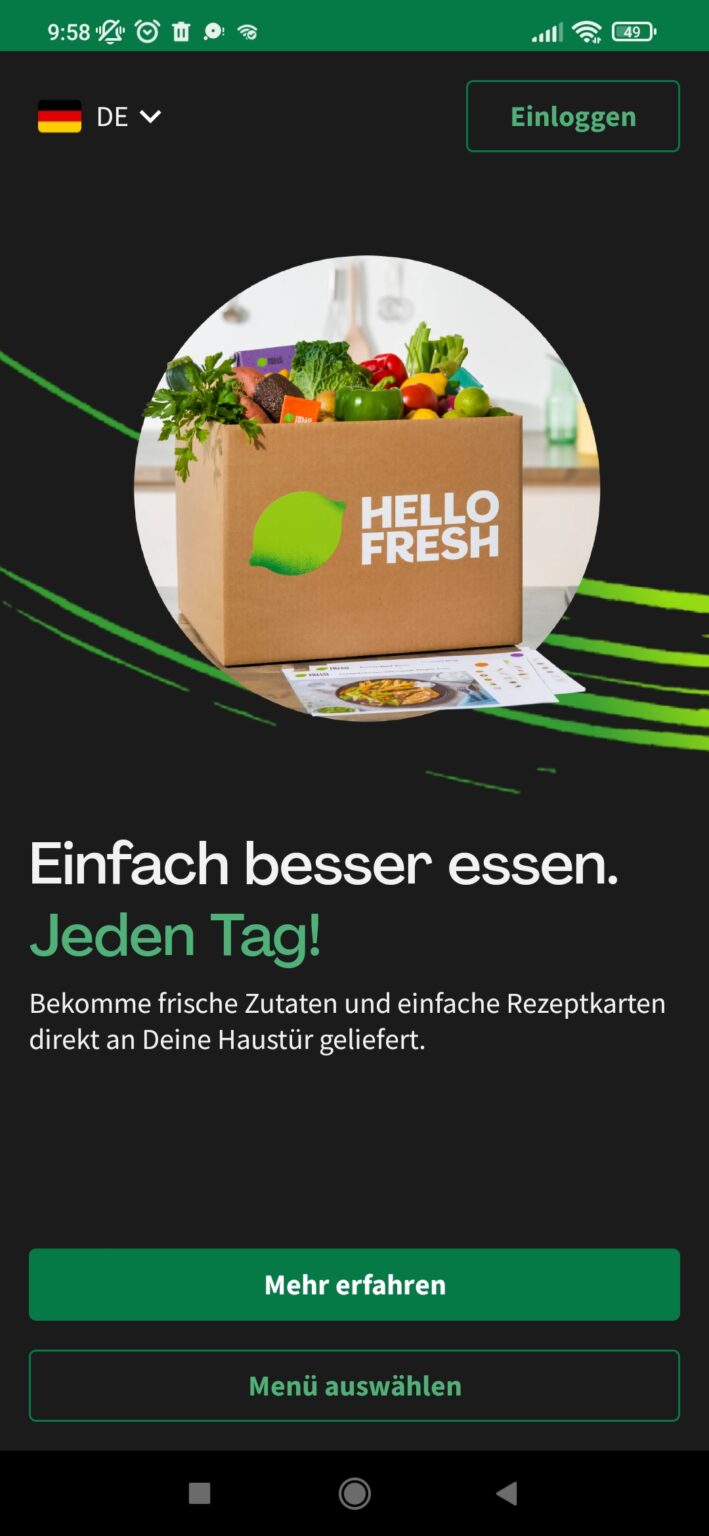 HelloFresh Login 2025 - KOCHBOX