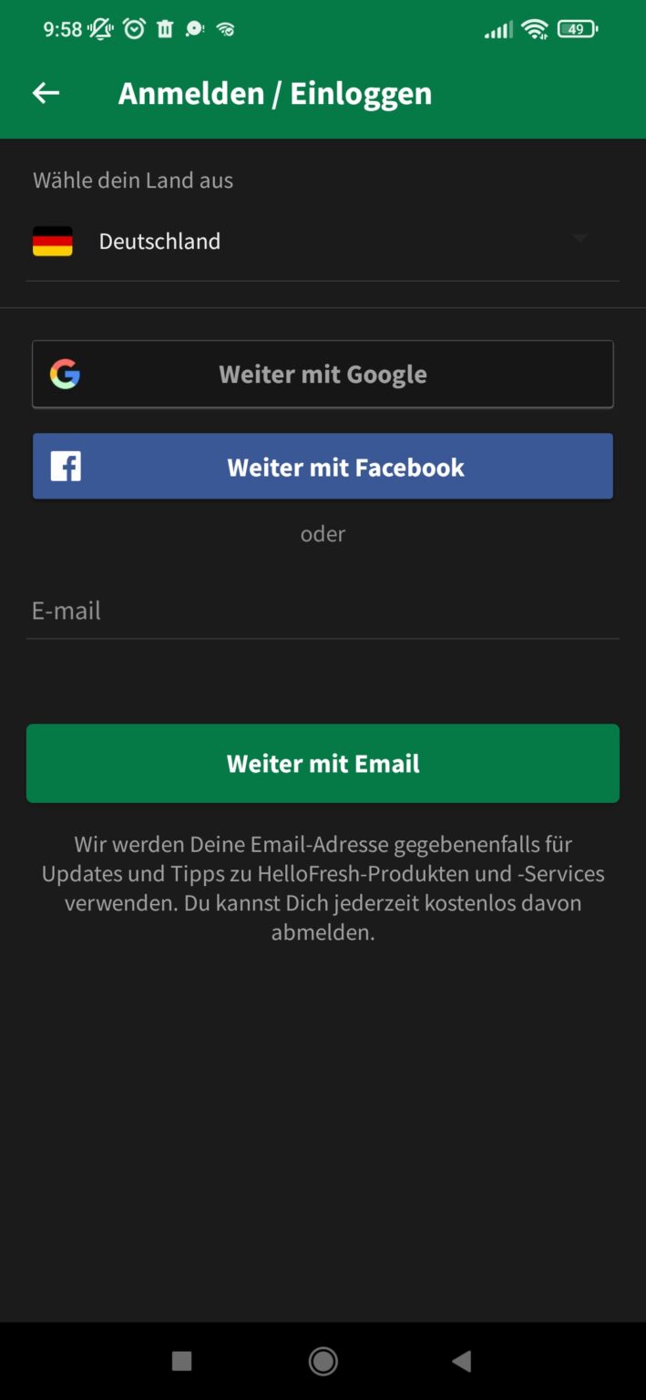HelloFresh Login 2025 - KOCHBOX
